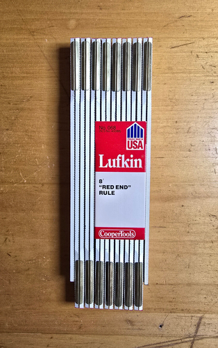 LUFKIN 8' (foot) "RED END" FOLDING WOOD RULE (wood) - No. 068 - NEW | eBay