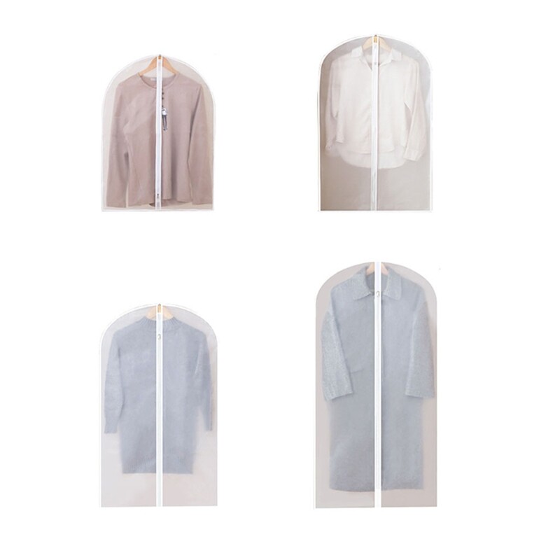 6 Pcs Full Translucent Clothes Cover Protector Dustproof Clothing | eBay