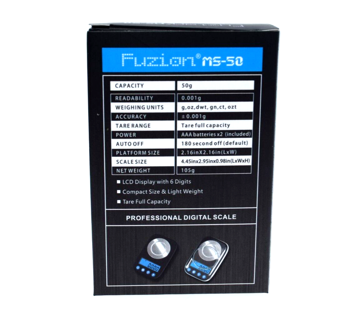 Fuzion MicroGram Series - MS-50- Professional Digital Scale- 50G x 0 ...
