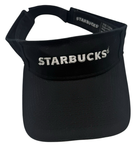 Visor Starbucks Employee Visor Hat Black Adjustable Embroidered Uniform ...