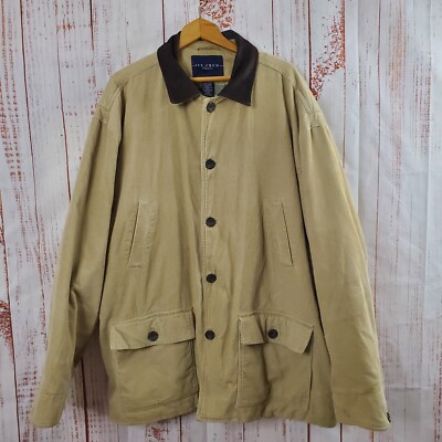 VTG 90s Ivy Crew Coat Men's XXL Classics Plaid Lined Tan Corduroy ...