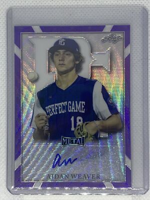 2021 LEAF METAL PERFECT GAME AIDAN WEAVER AUTO PURPLE WAVE REFRACTOR 4/8 | eBay