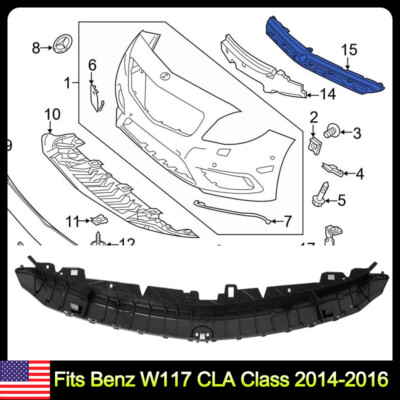 1178850065 Front Upper Bumper Absorber Support For Mercedes-Benz W117 ...