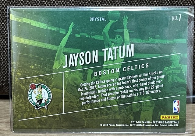 2017-18 Panini Prestige - Highlight Reel Crystal #7 Jayson Tatum (RC ...