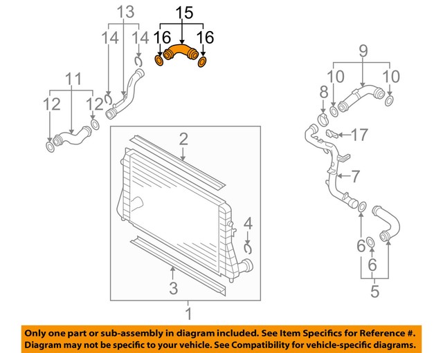Volkswagen 3C0145838D Genuine OEM Factory Original Connector Tube | eBay