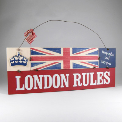 London Rules - Wooden Britain Home Hanging Plaque Brexit Boris Johnson ...