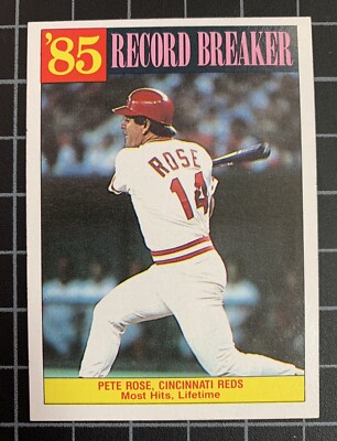 1986 Topps #206 Pete Rose Record Breaker Most Hits Reds Nice! | eBay
