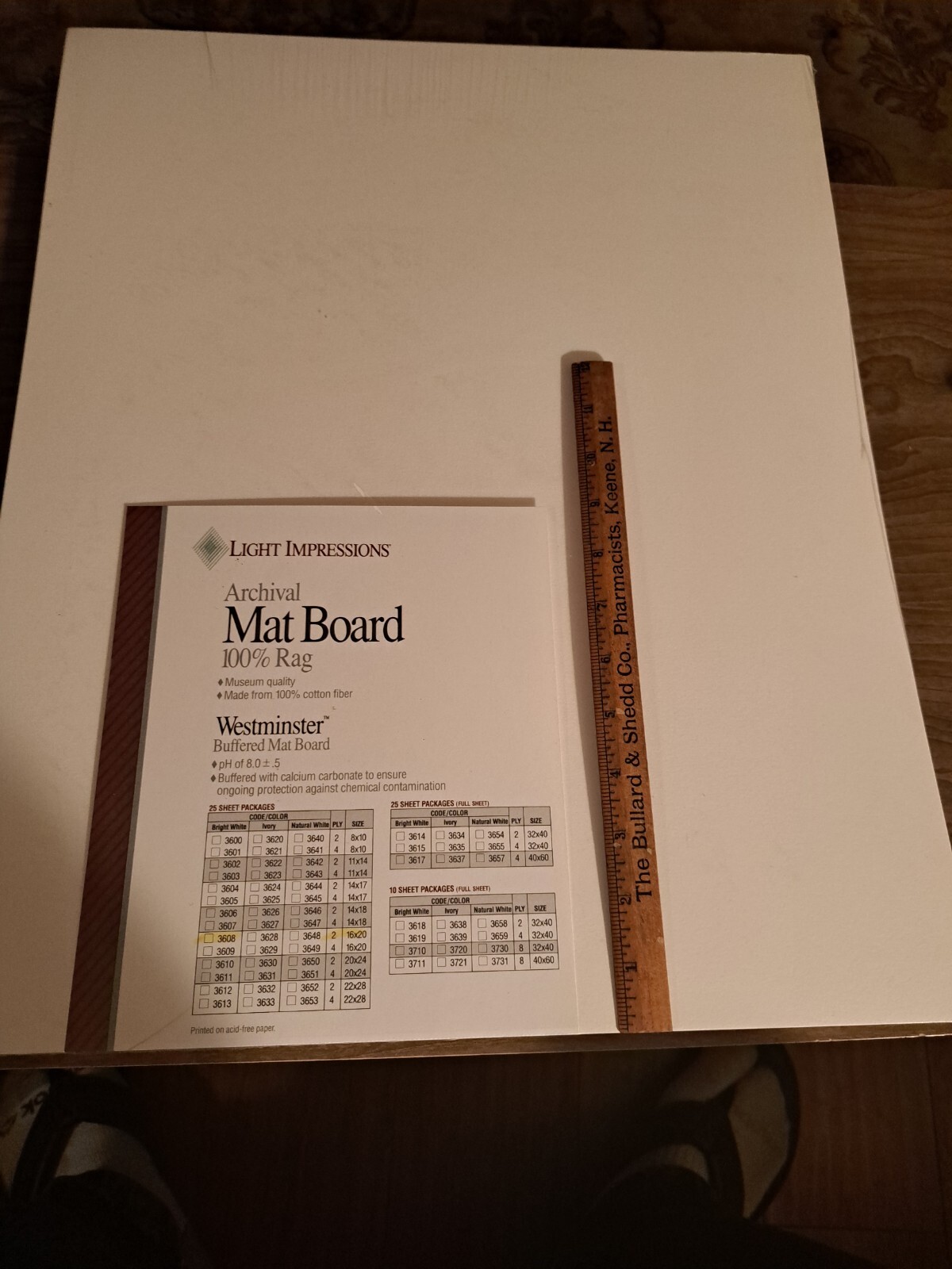 Light Impressions Archival Mat Board 100% Rag Museum Quality Bright ...