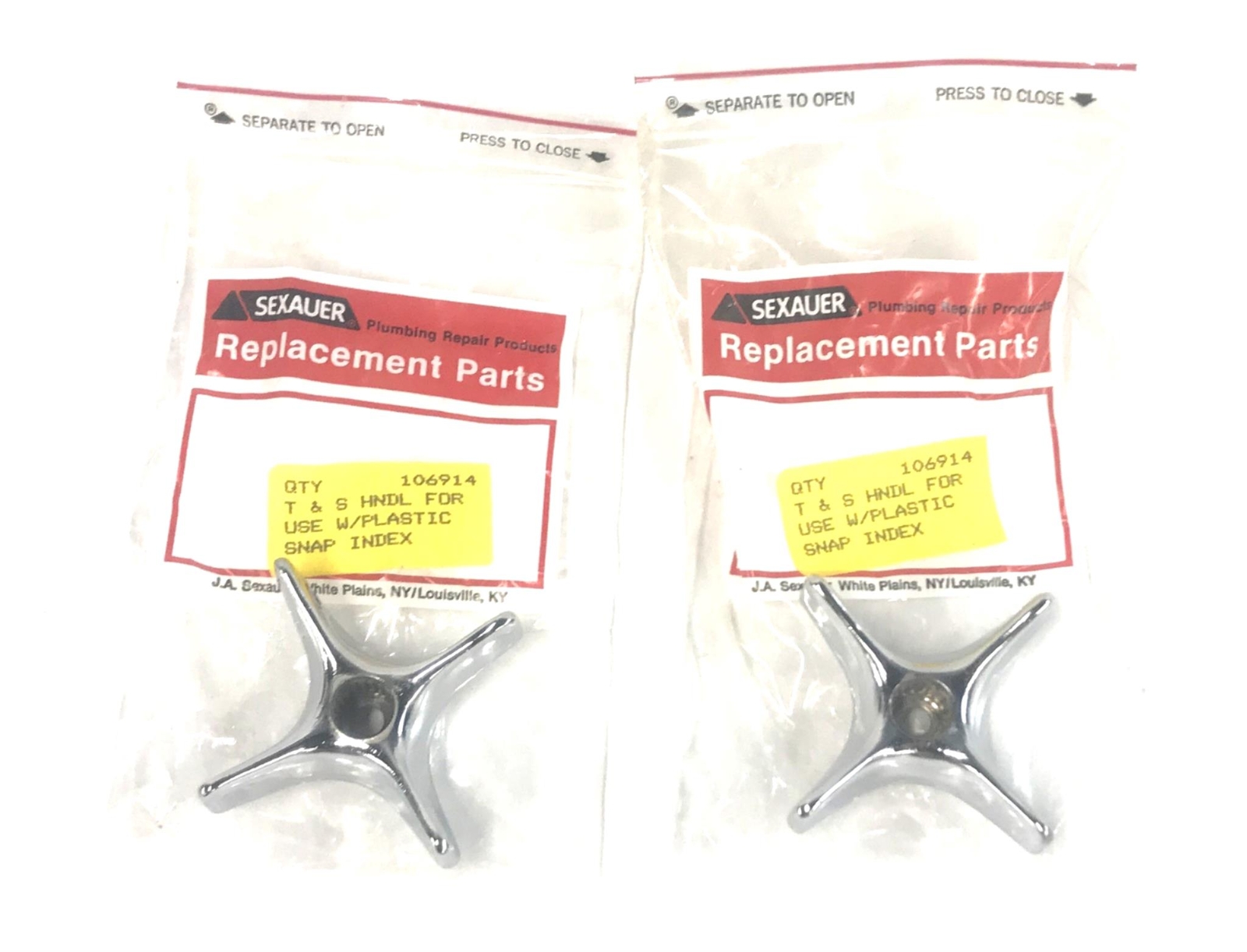 Sexauer/T&S 4-Arm Handle for Use W/ Plastic Snap Index 106914 [Lot of 2 ...