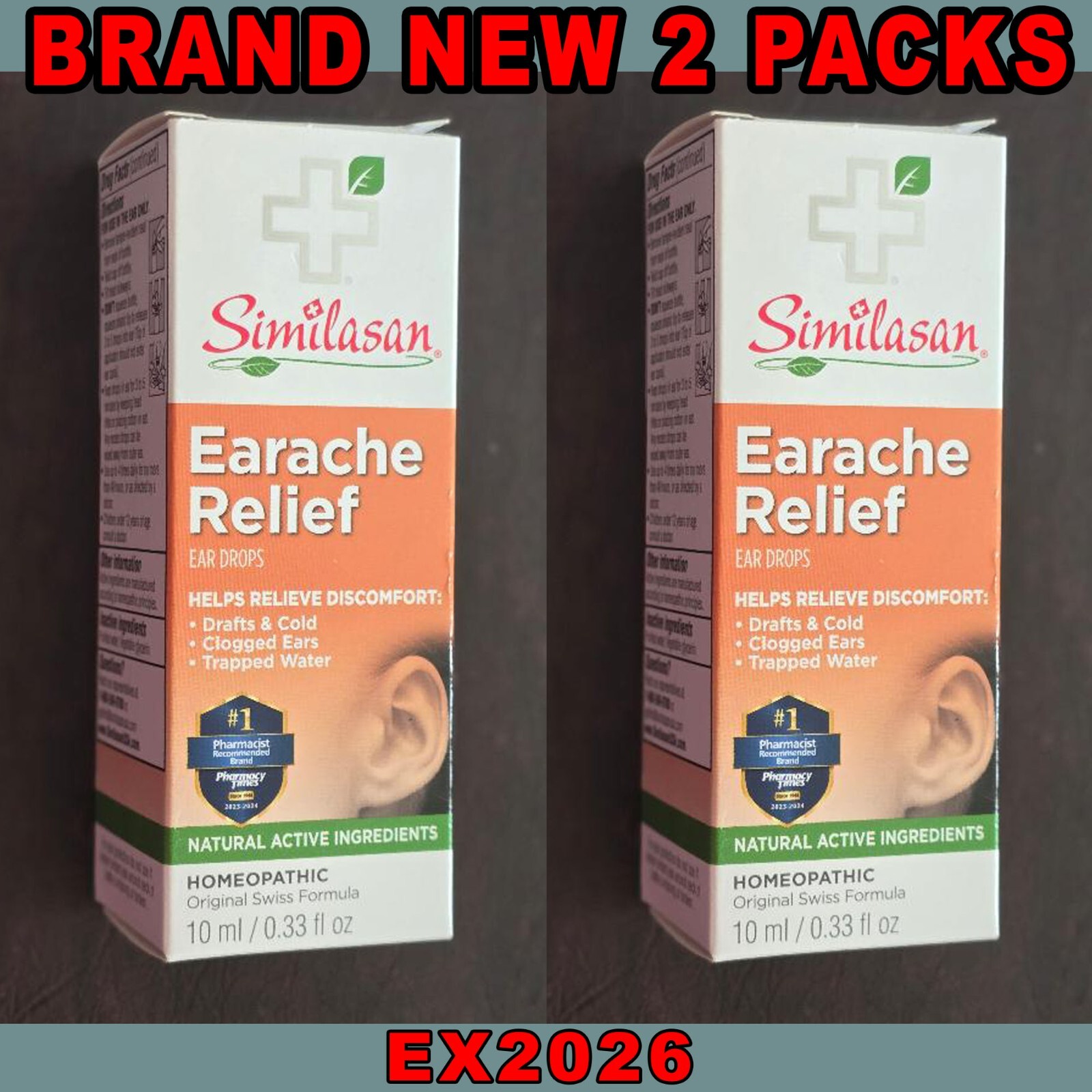 Similasan Earache Relief Ear Drops 10 ml Natural Homeopathic Chamomile ...