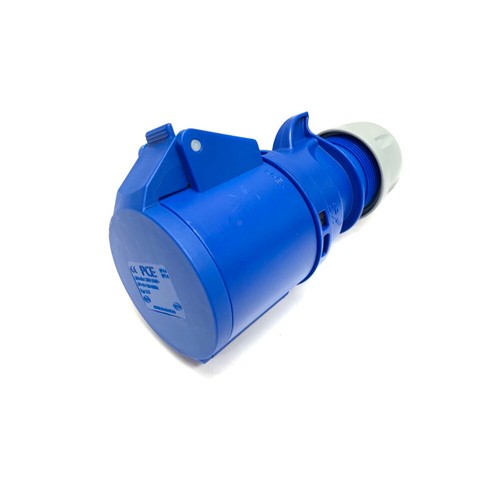 PCE Blue 32 Amp 3 Pin 2P+E 240V Female Socket 32A Ceeform Commando IP44 ...