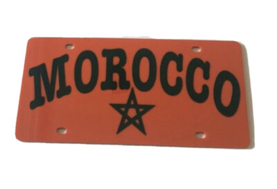 Moroccan Morocco license plate. Acrylic Mirror Plate With Green Outdoor ...