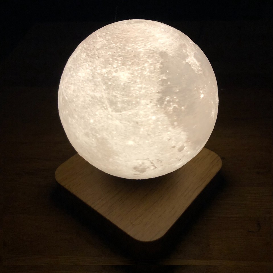Magnetic Levitating Luna, 3D Printed Moon, Earth or Galaxy Lamp with ...