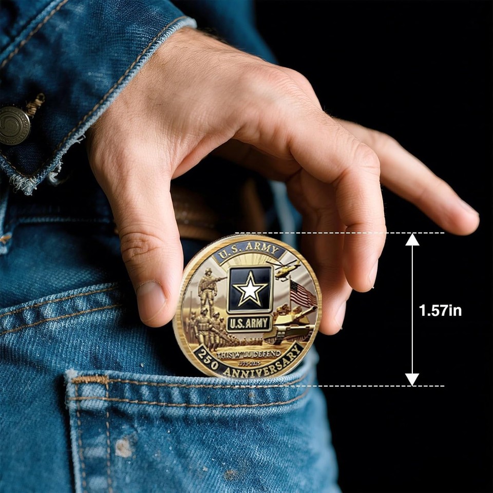 U.S. Army 1775-2025 250th Anniversary Challenge Coin Military Veteran ...