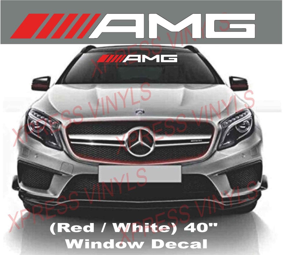 AMG Mercedes Benz Windshield Vinyl Decal Window Vehicle Sticker Banner ...