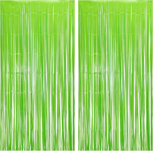 Pastel Green Streamers Party Backdrop Decoration - Tinsel Curtain Foil ...