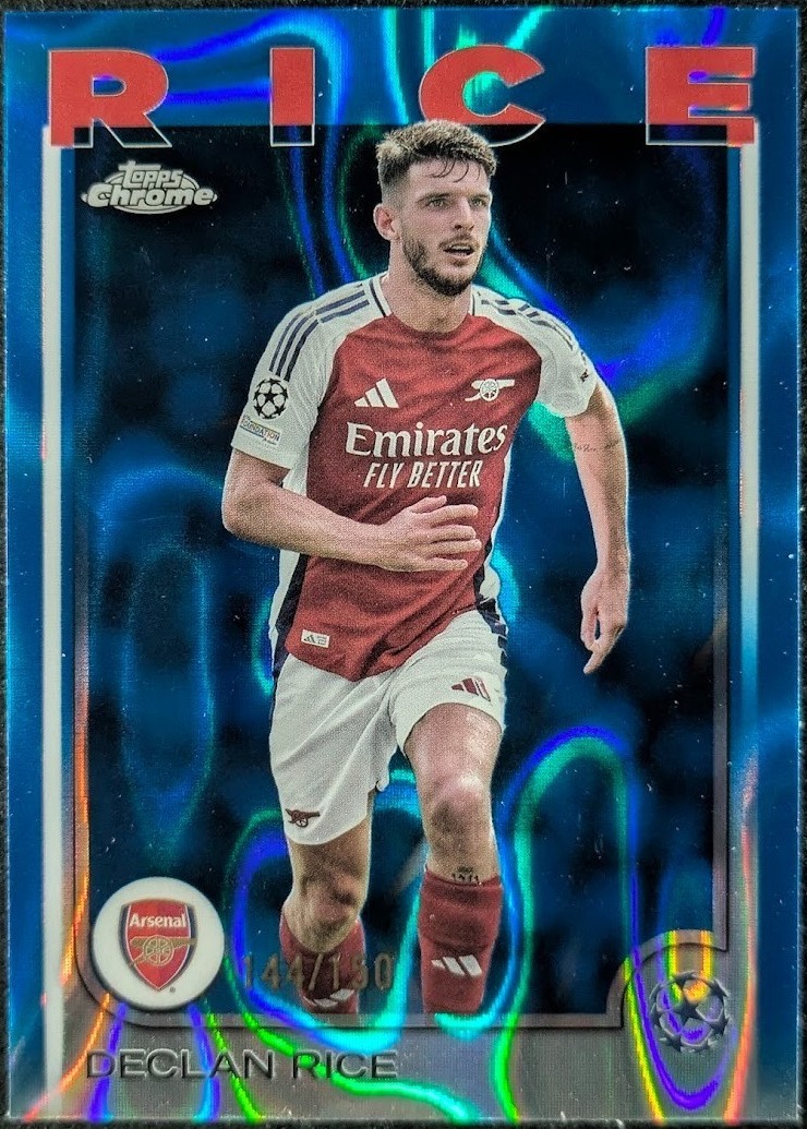 2024-25 Topps Chrome Uefa Club Competitions - Declan Rice #53 Blue Lava ...