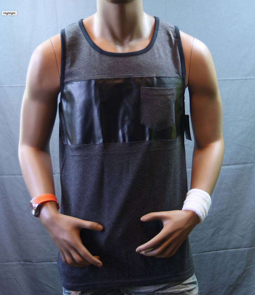 Mens Design T-Shirts Tank Top Fashion Muscle T Sleeveless Tee ...