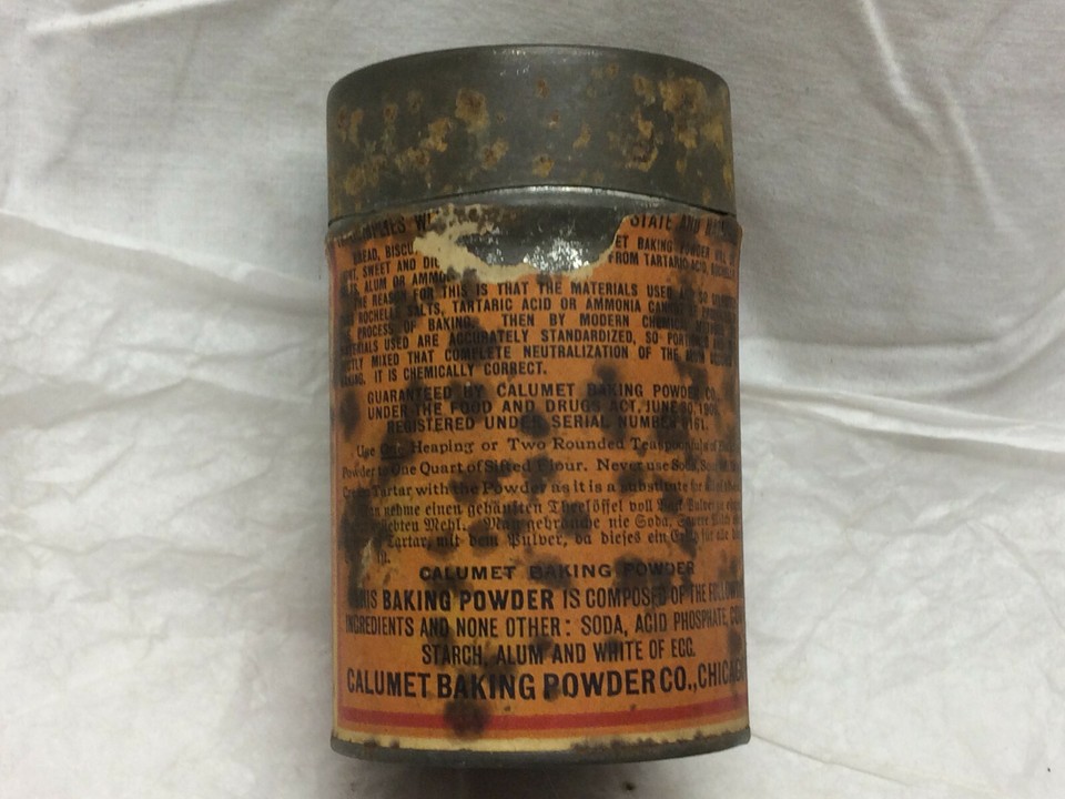 Vintage Calumet Baking Powder Tin Paper Label | eBay