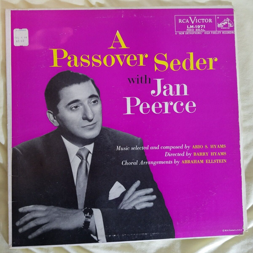 A Passover Seder With JAN PEERCE LP Vinyl - Passover songs - Jewish ...