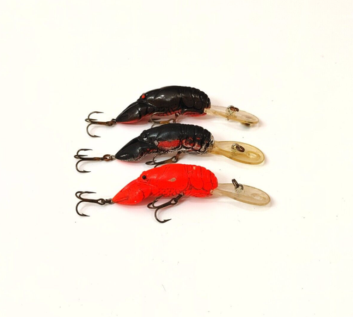 (3) Rebel Deep Crawfish 2 1/4" Crankbait Fishing Lures Lot of 3 | eBay