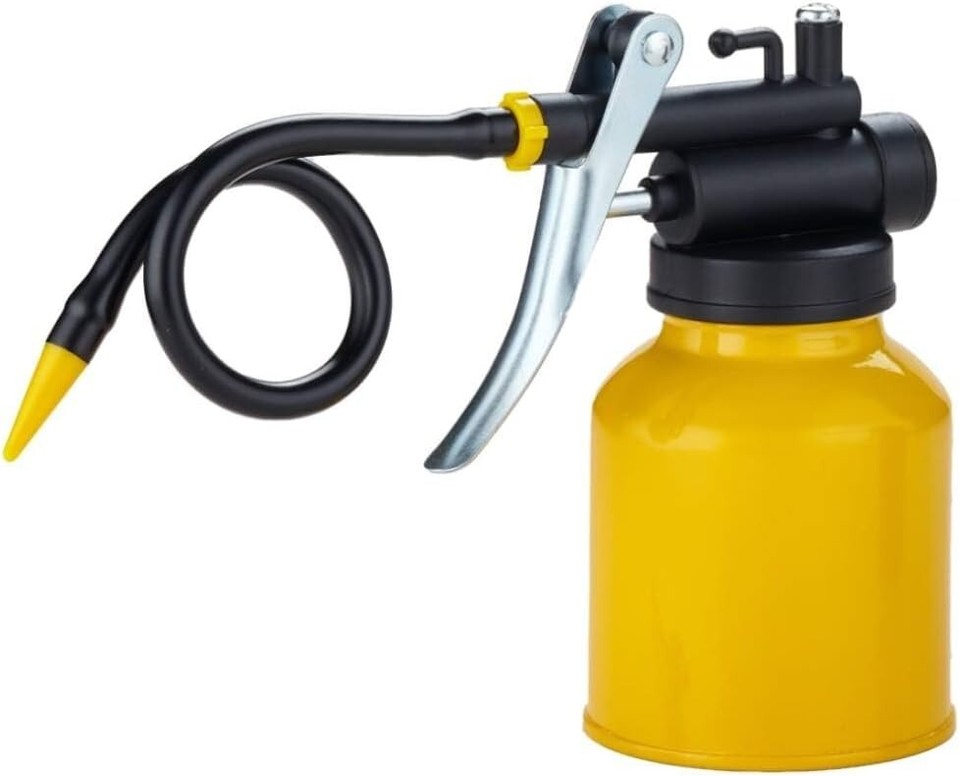 Hand Pump Oiler Can Professional Level 8 Oz. Capacity Pump Oiler with ...