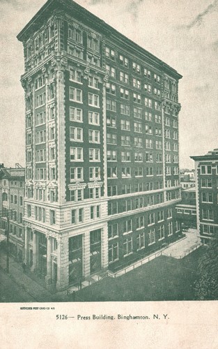 Vintage Postcard Press Building Landmark Binghamton New York Souvenir ...