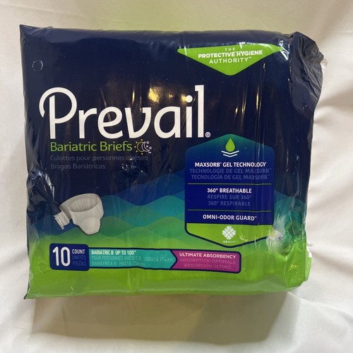 Prevail Bariatric Briefs, Ultimate Absorbency, Size B Up To 100” Pack ...