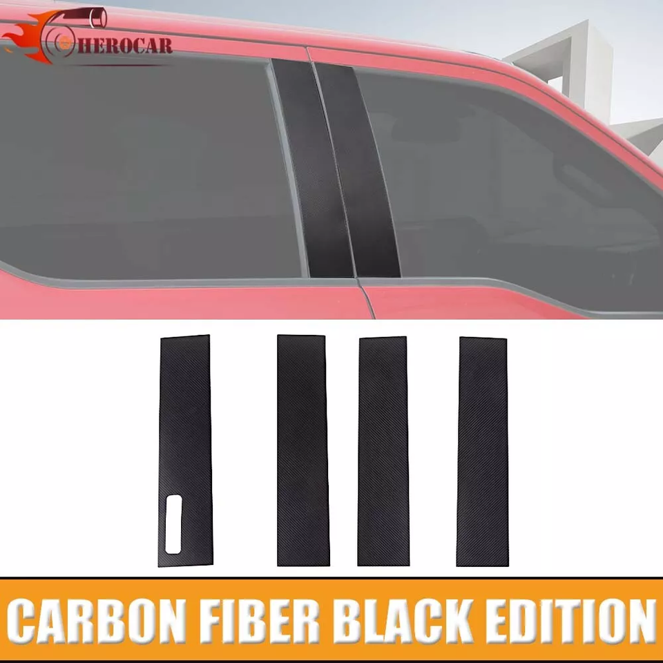Aluminum Alloy Door Window Pillar Post Trim Covers For Ford F150 15-25 ...