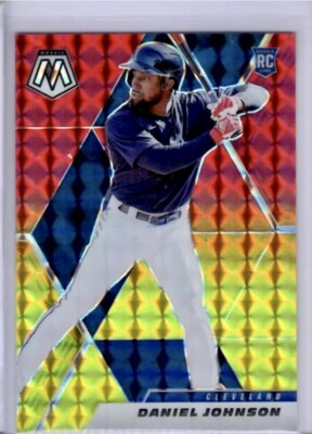 2021 PANINI MOSAIC DANIEL JOHNSON MLB ROOKIE RC #42/64 RED & YELLOW ...
