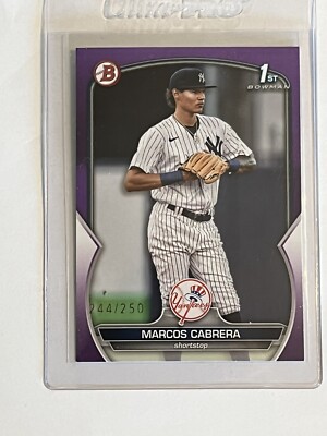 Marcos Cabrera 2023 Bowman 1st Purple Paper /250 BP-46 Yankees | eBay