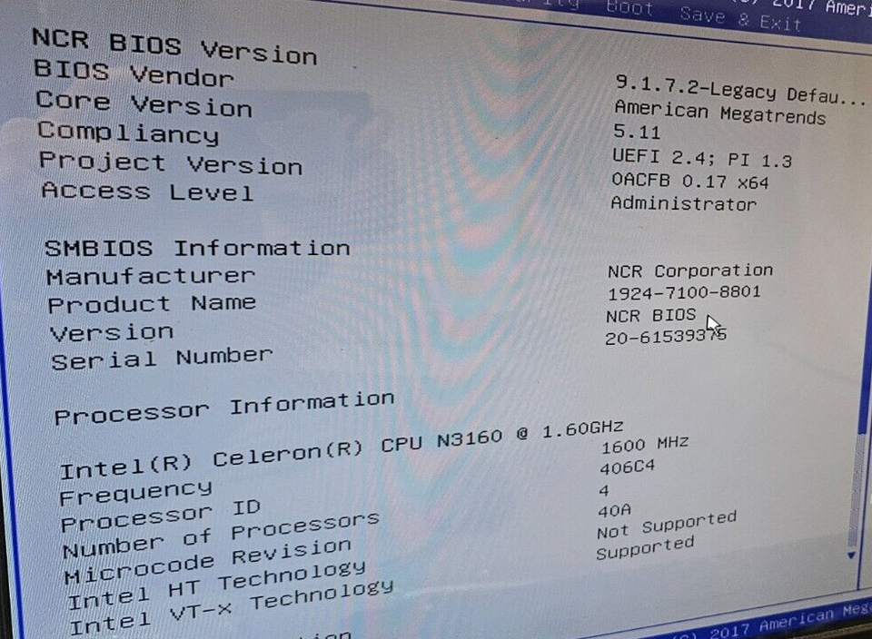 New NCR KC4 Kitchen Controller 1.6Ghz, 8GB/64GB, Dual Display & PSU (No ...