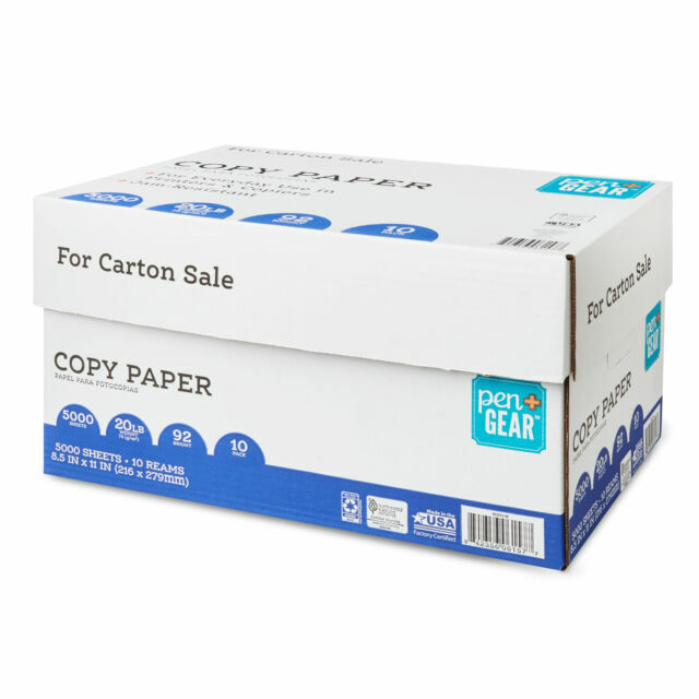 Pen Gear Copy Paper, 8.5 inch x 11 inch, 92 Bright, 20lb, 10 Reams ...