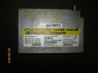 07 08 09 CHEVY ONSTAR MODULE #15948226/15934199 *See item description ...