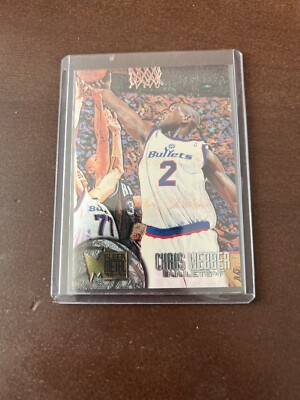 1995-96 Fleer Metal Basketball Chris Webber Washington Bullets Card ...