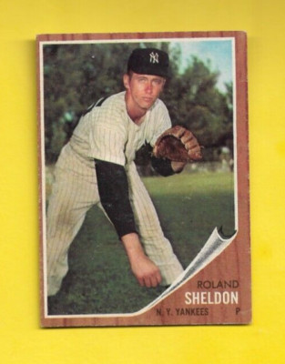 1962 Topps Roland Sheldon #185 New York Yankees VG/EX FREE SHIPPING | eBay