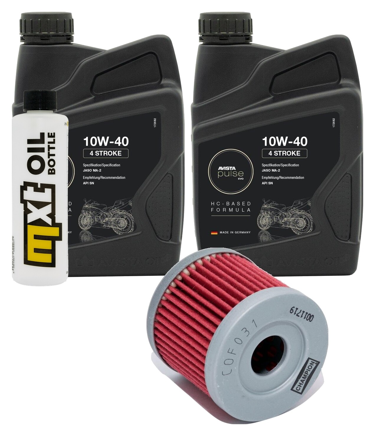 Inspektionspaket MXT 2 Liter Motoröl AVISTA OIL 10W-40 + Ölfilter ...