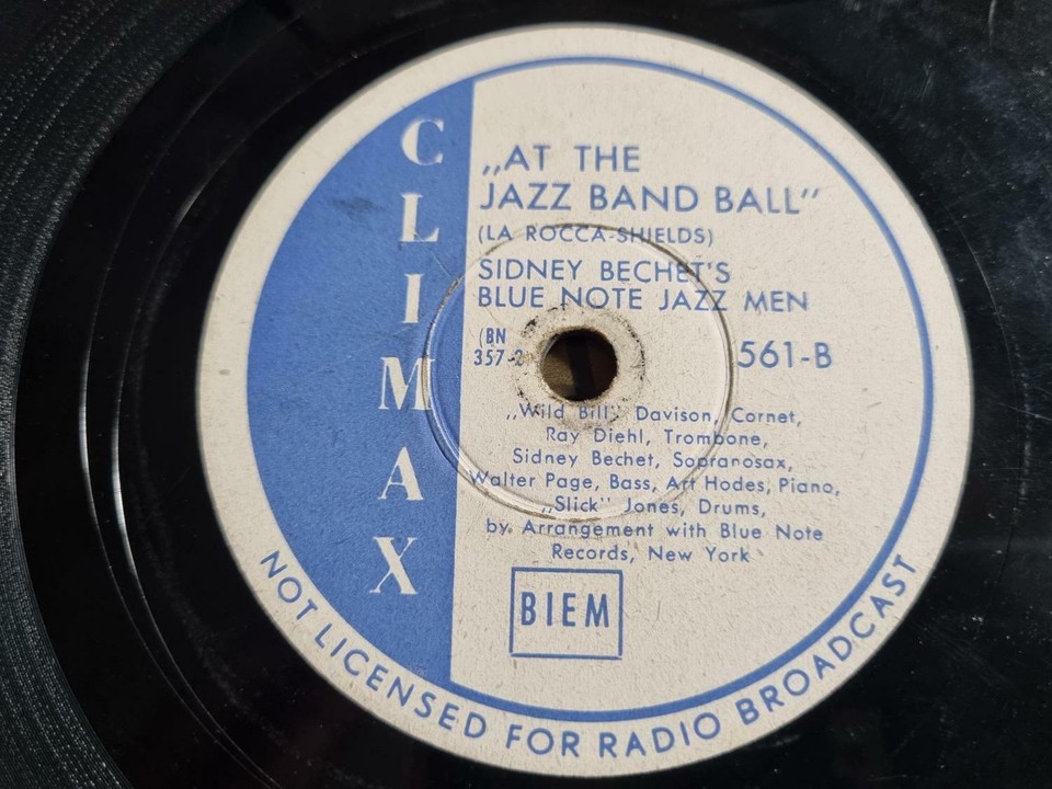 Sidney Bechet - Tin roof blues/ At the jazz band ball Schellack 78 rpm ...