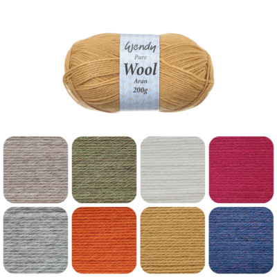 Wendy Wool Pure Wool Aran 200g 100% British Wool | eBay UK