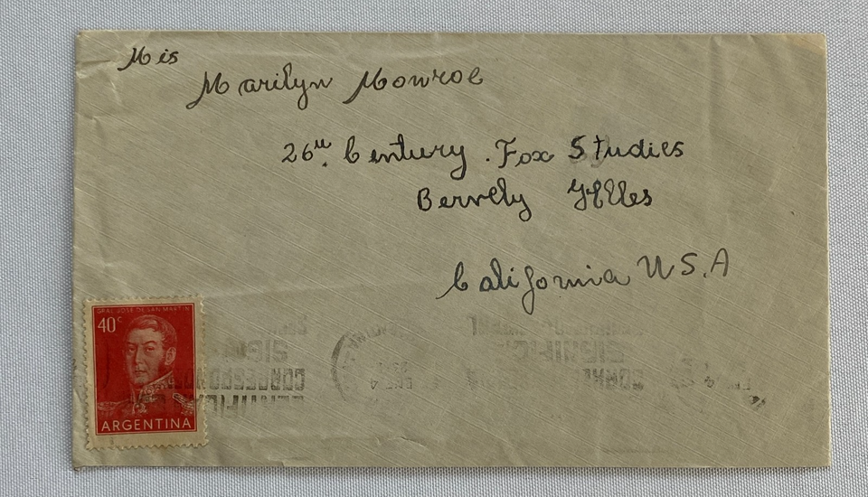 Marilyn Monroe Red Velvet Tom Kelly 8X10 Photo & 1950's Sealed Fan Mail ...