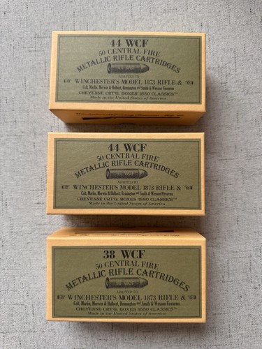 Vintage Old West Style Ammo Boxes- .44 And .38 by Cheyenne Cartridge ...