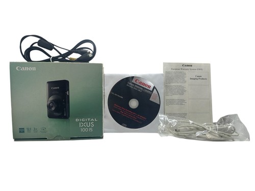 Empty Camera Box Canon Ixus 100 IS With Disk Cables And Books | eBay