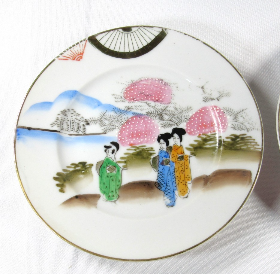 Vintage Maruni Japan Tea Set for 2, Hand Painted Geisha Scenes | eBay