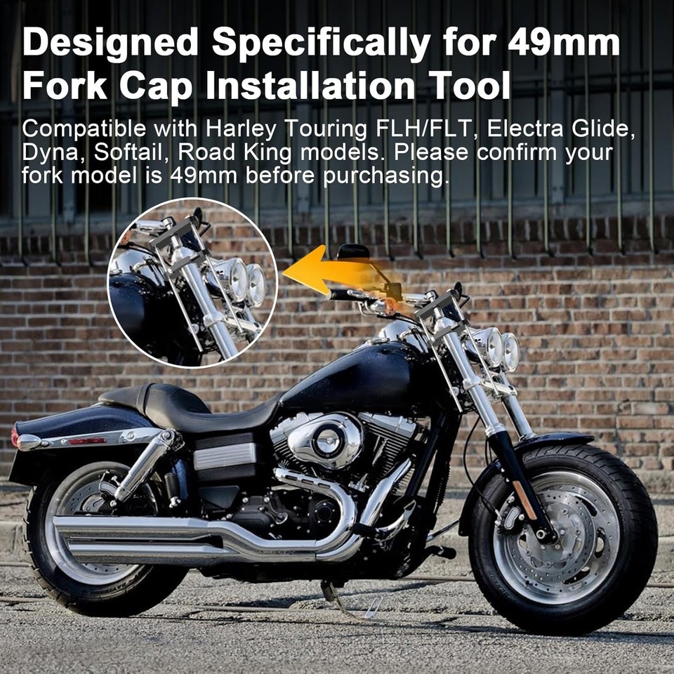 49mm Fork Cap Installation Tool Compatible with Harley Davidson Touring ...
