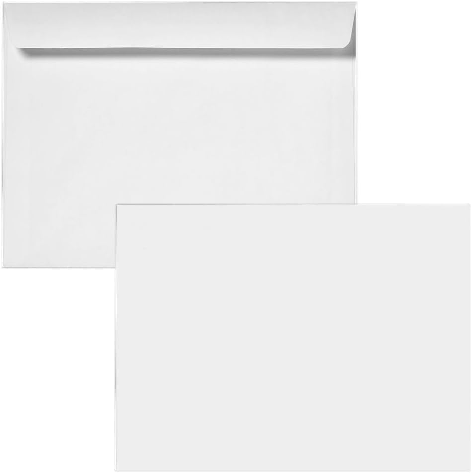 9 X 12 Booklet Envelope - Open Side - 28# White - (9 X 12) - Large ...