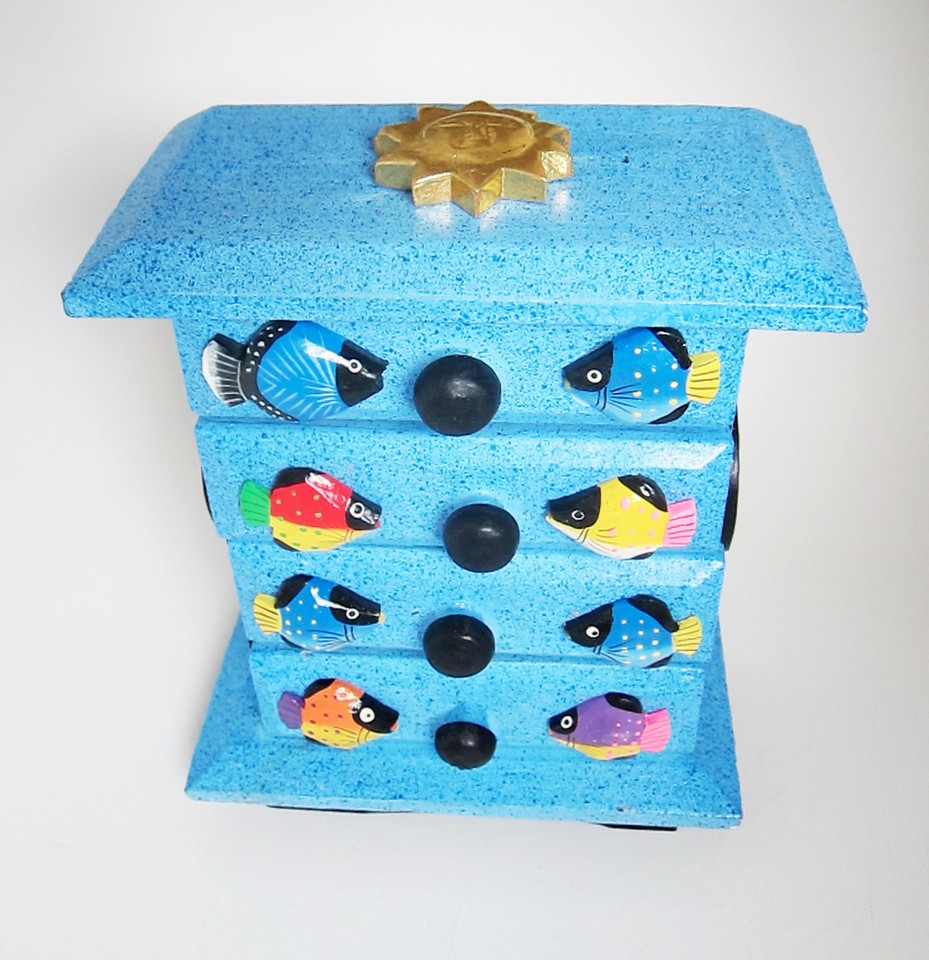 Small decorative chest of drawers/storage box/jewellery box, hand ...
