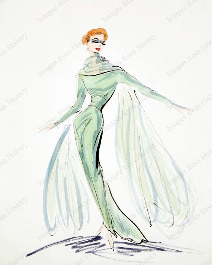 8x10 Print Tippi Hedren Edith Head Costume Sketch Marnie 1964 #MRAN | eBay