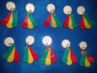 30 New ibutton Keytabs 10 Green, 10 Yellow & 10 Red, Exaktime Jobclock ...