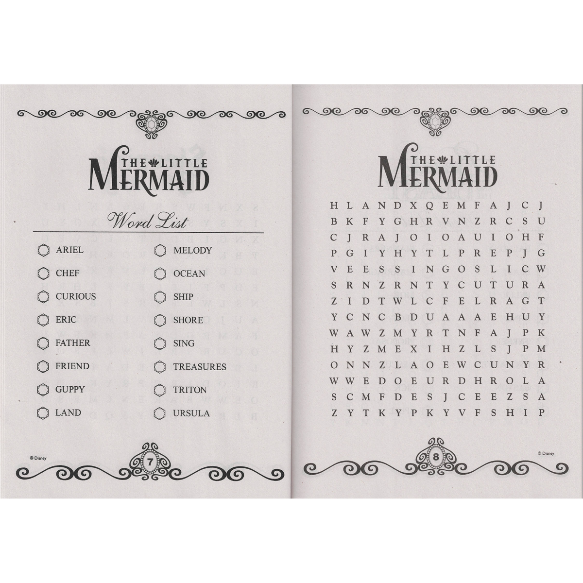 Disney Princess Word Search Book