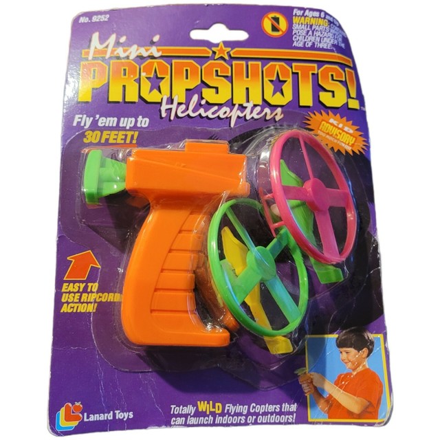 1992 Prop Shots Mini Neon Helicopters Packaged Lanard Toys Vintage for ...